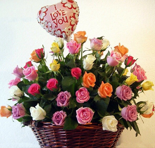 Buy roses wood basket online | Send to Lebanon | Delivery same day